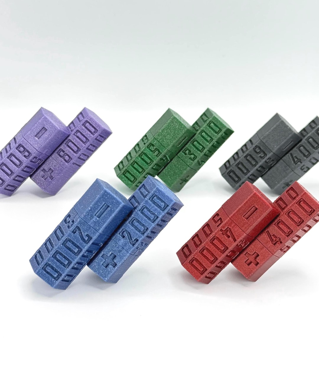 TCG Counters | 2 Pieces | 3D Printed Plus Minus 1000–6000 | Pick Your ...