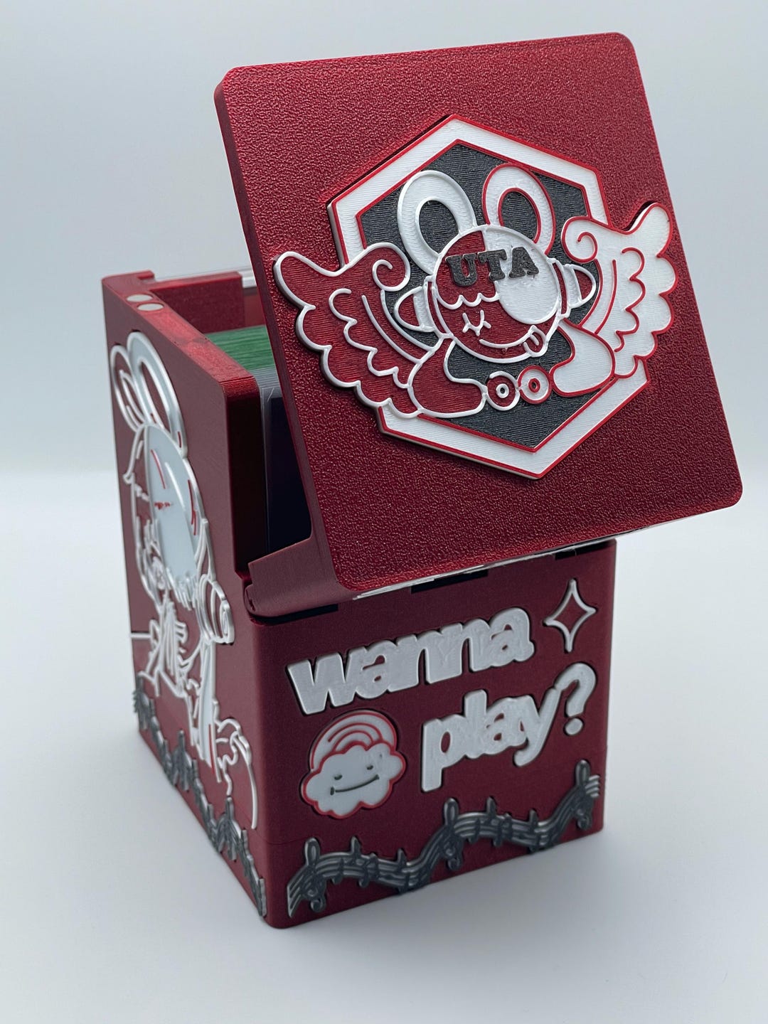 OPTCG Deck Box Uta Red Hair Leader New Genesis via NFC Tag Fits Triple ...