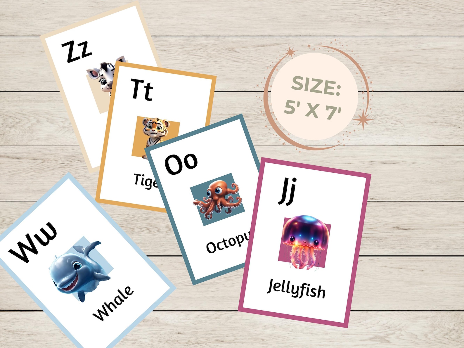 26 Alphabet Flash Cards, Letter Flashcards, Alphabet Printable Cards ...