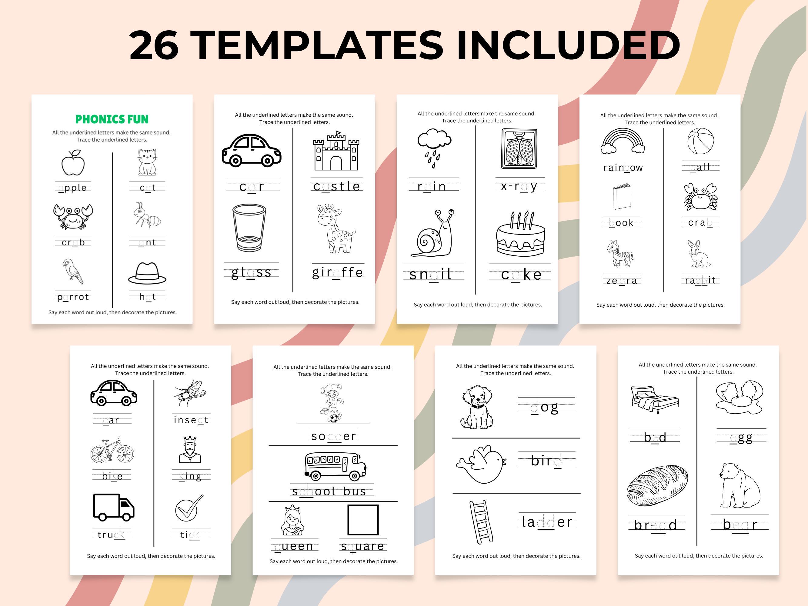 Phonics Worksheets: 26 Printable Letter Sounds Sheets & Beginning ...