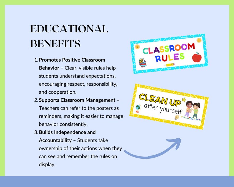 Classroom Rules Poster Printable, Classroom Decor, Teacher Resources ...