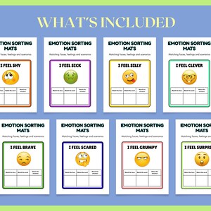 Emotions Activities for Kids Printable | Emotion Sorting Mats ...