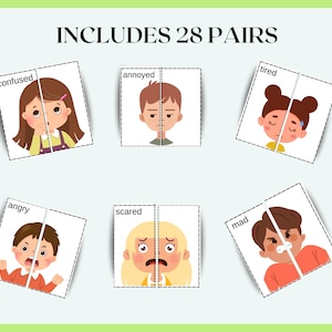 Emotion Matching Game, Spin and Match Activity, Feelings Recognition ...