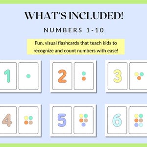 Flashcards for Kids, Numbers Flashcards, Preschool Numbers Game ...