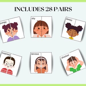 Emotion Matching Game, Spin and Match Activity, Feelings Recognition ...