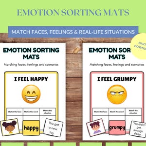 Emotions Activities for Kids Printable | Emotion Sorting Mats ...