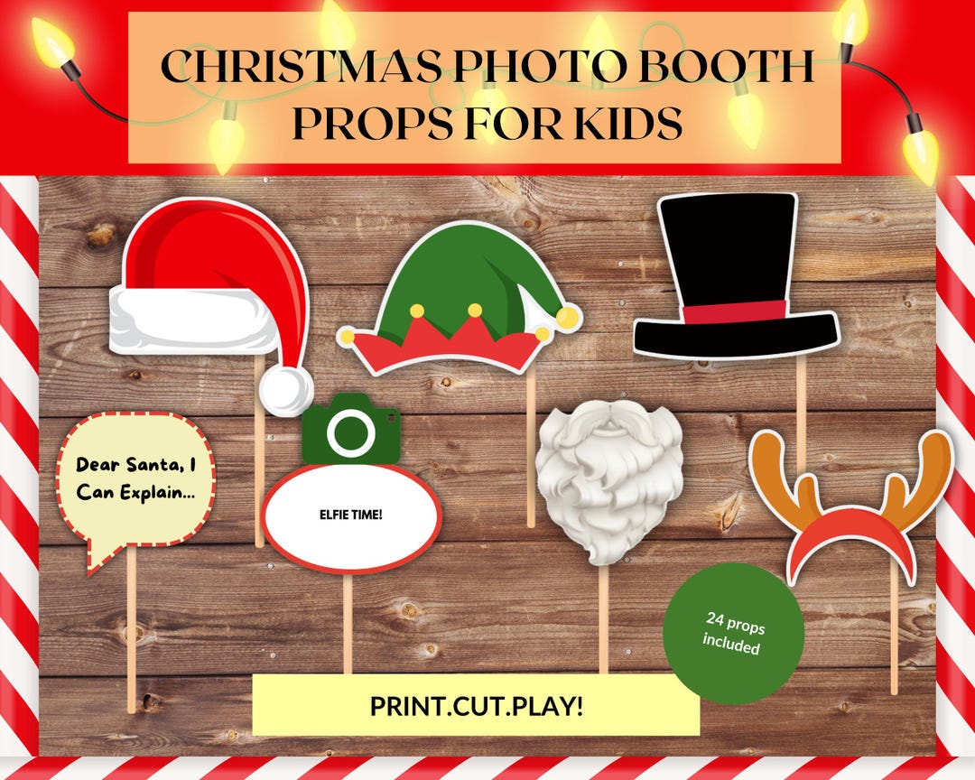 Christmas Photo Booth Props Printable, Funny Holiday Party Decorations ...