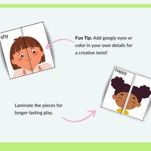 Emotion Matching Game, Spin and Match Activity, Feelings Recognition ...