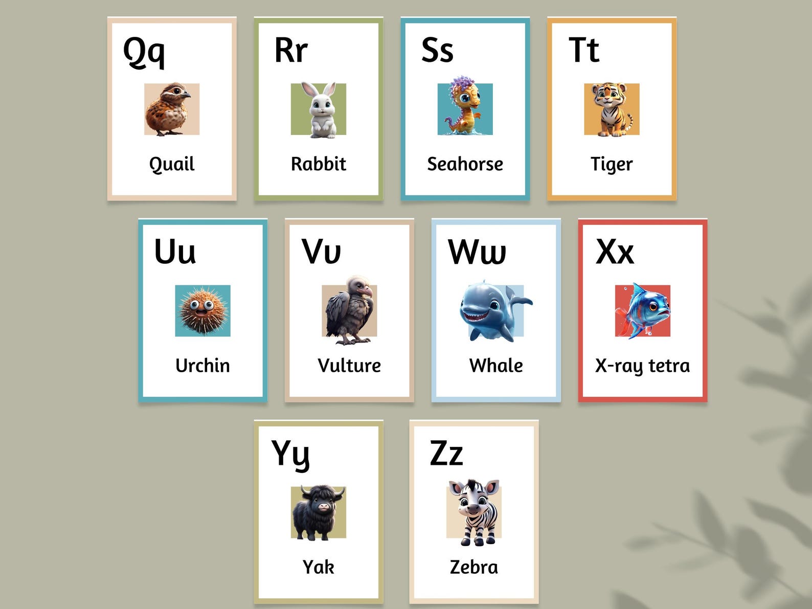 26 Alphabet Flash Cards, Letter Flashcards, Alphabet Printable Cards ...