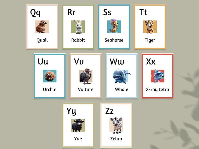 26 Alphabet Flash Cards, Letter Flashcards, Alphabet Printable Cards ...