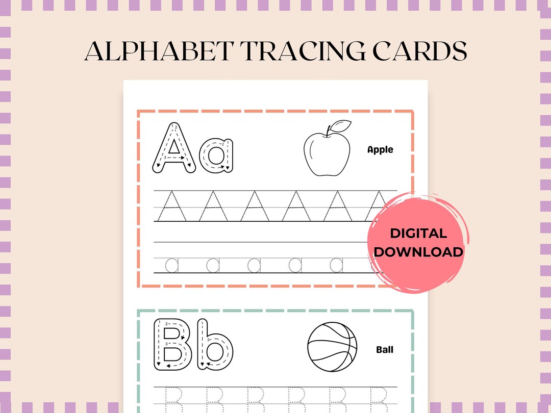 ABC Tracing Flashcards | Printable Alphabet Tracing Cards for Kids ...