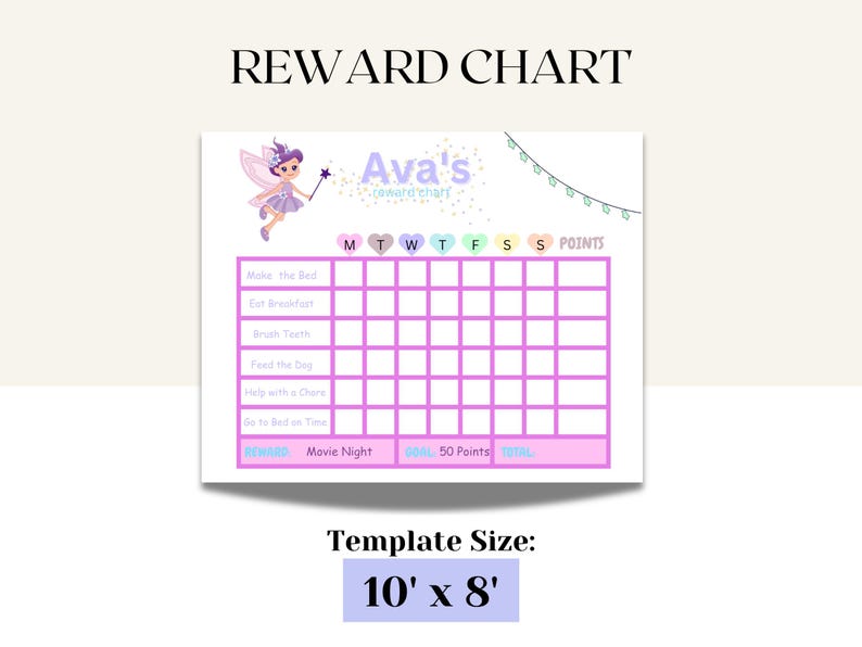 Reward Charts - Editable Behaviour Charts, Fairy Chore List ...