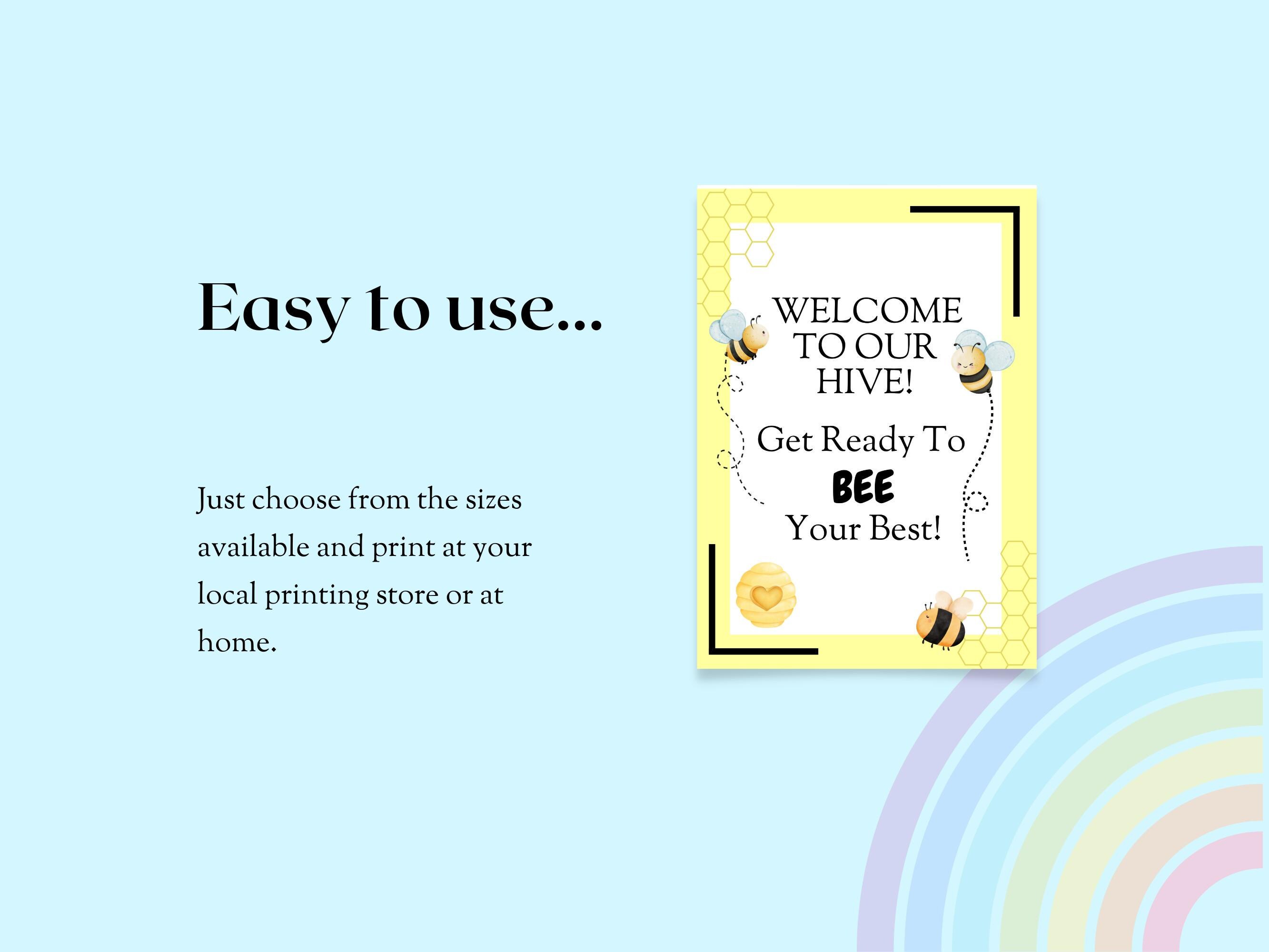 Bee-themed Classroom Welcome Sign | Printable Honeycomb Decor & Teacher ...