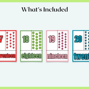 Number Flashcards for Kids | Numbers 1-20 | Montessori Counting ...