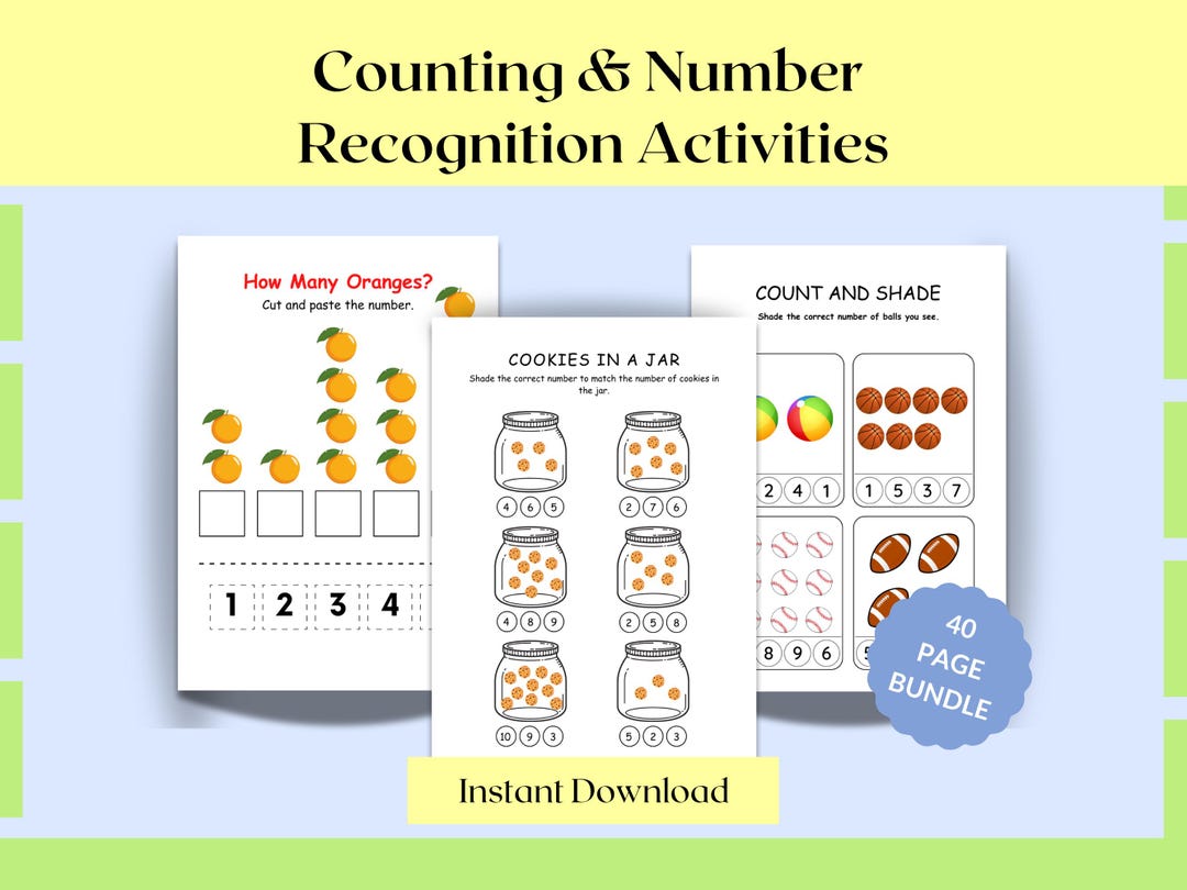 Counting Worksheets | Engaging Math Printables | Number Recognition ...
