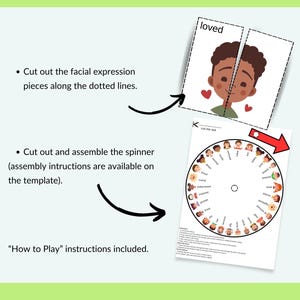 Emotion Matching Game, Spin and Match Activity, Feelings Recognition ...