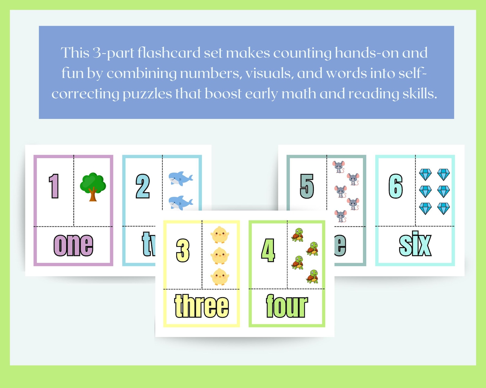Number Flashcards for Kids | Numbers 1-20 | Montessori Counting ...