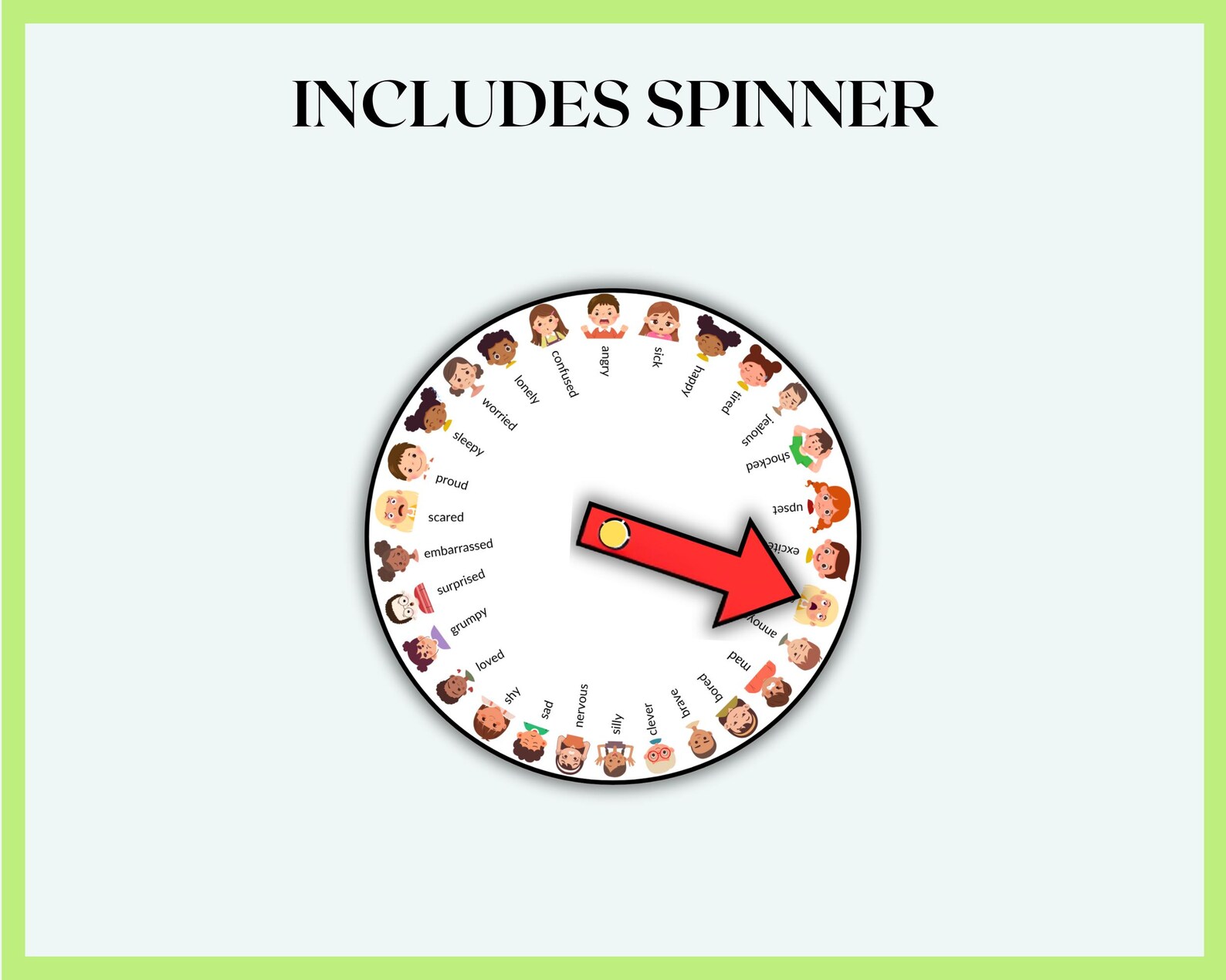 Emotion Matching Game, Spin and Match Activity, Feelings Recognition ...