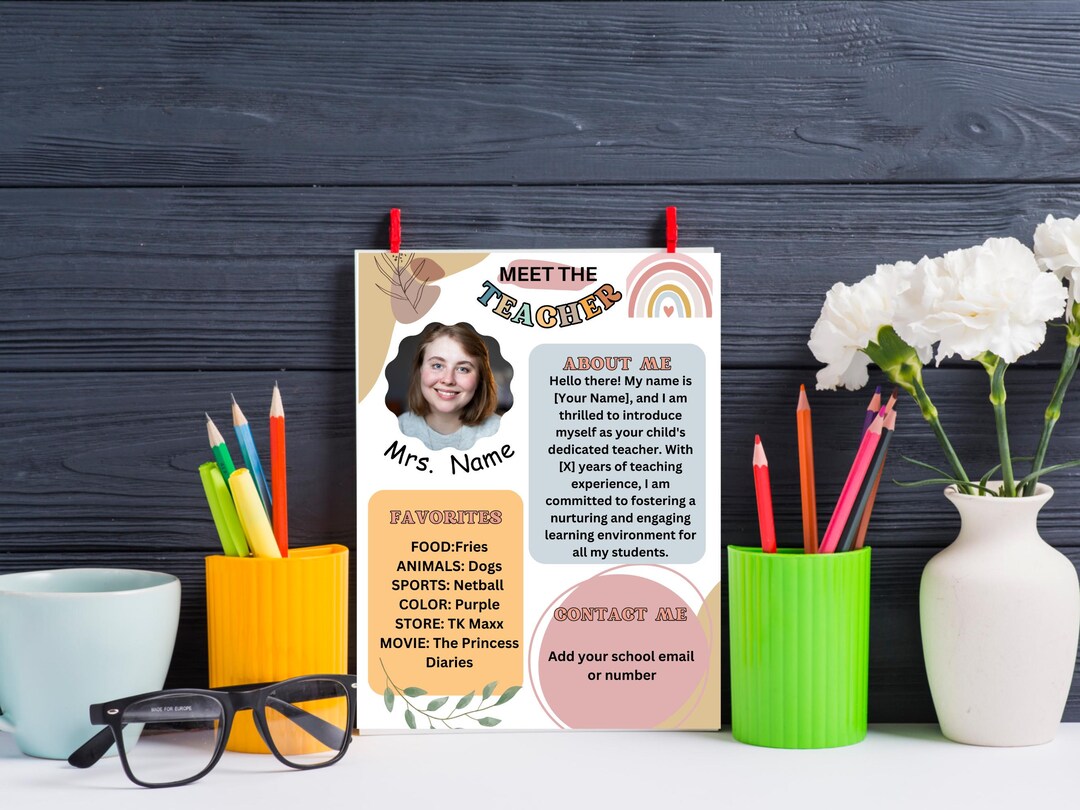 Editable Boho Meet the Teacher Flyer Template | Back-to-school Teacher ...