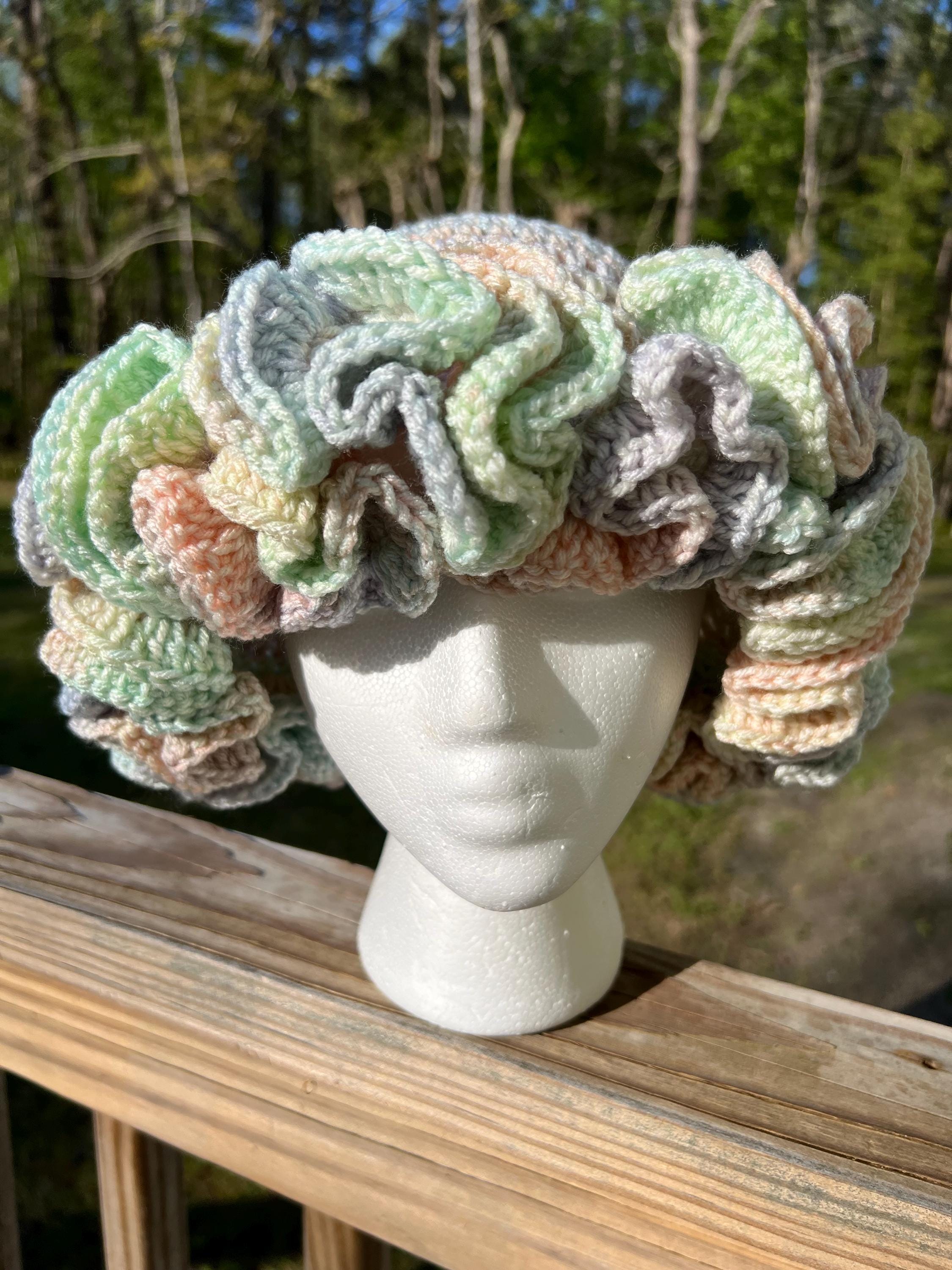 Crocheted Ruffle Hat Pattern - Etsy