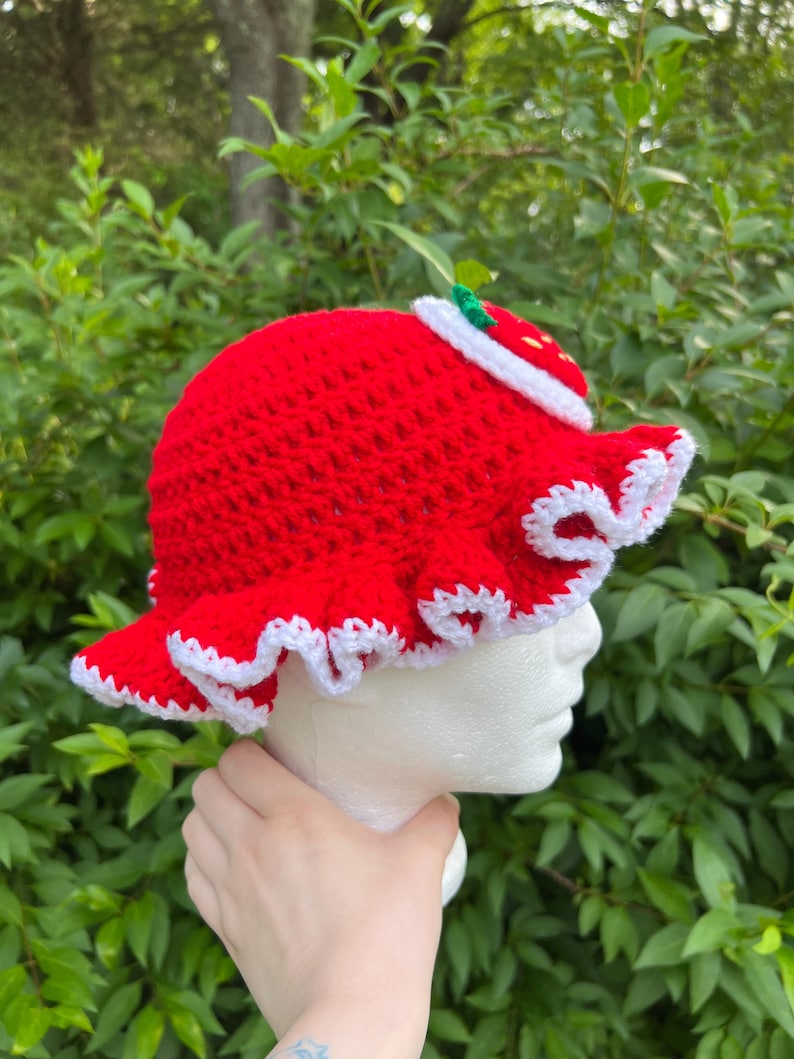 Crochet Strawberry Hat Pattern - Etsy
