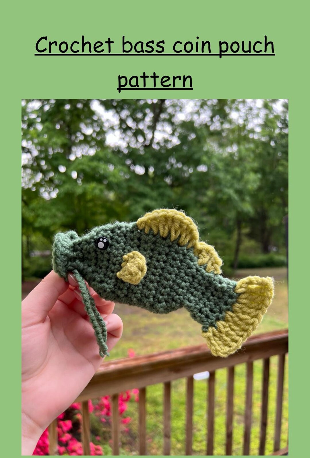 Crochet Bass Coin Pouch Pattern - Etsy