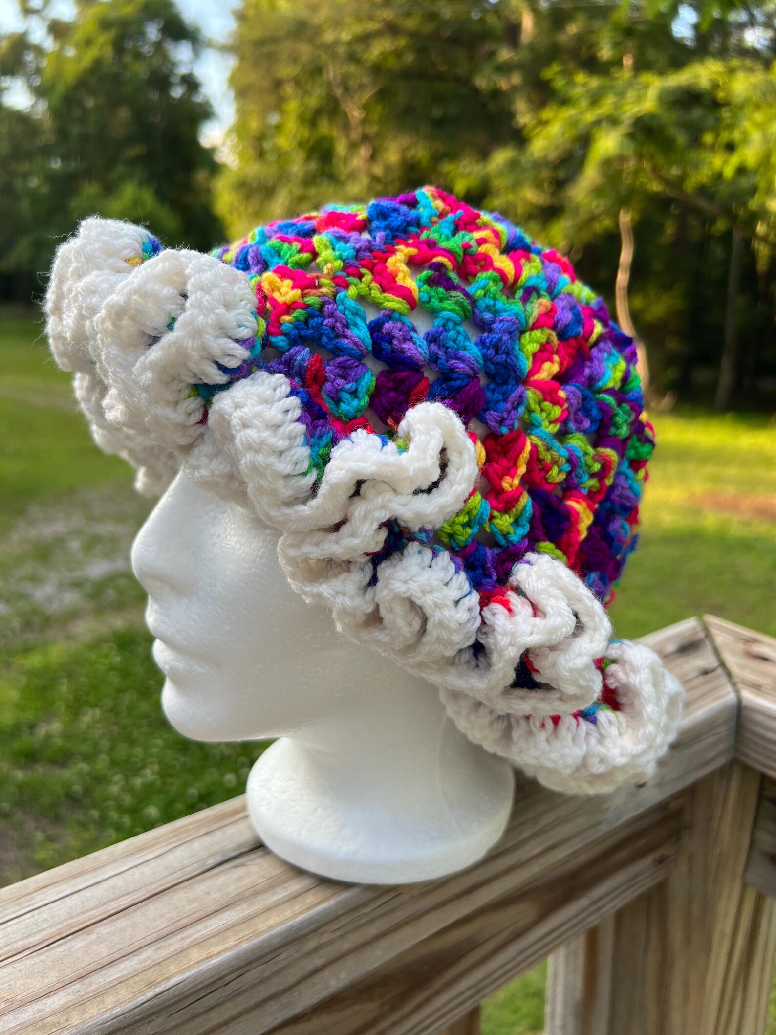 Crochet Granny Square Ruffle Hat Pattern - Etsy