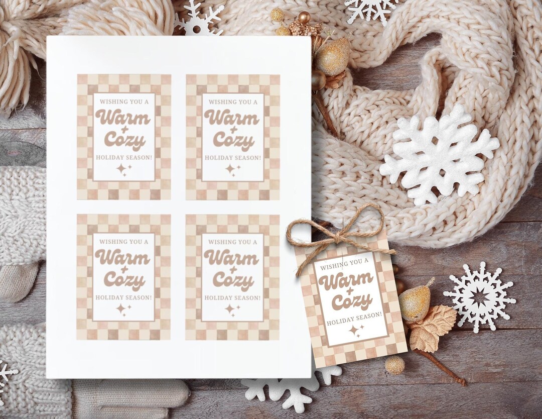 Printable Gift Tags- "wishing You A Warm and Cozy Holiday Season" - Etsy