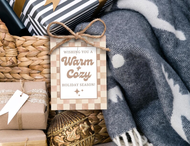 Printable Gift Tags- "wishing You A Warm and Cozy Holiday Season" - Etsy