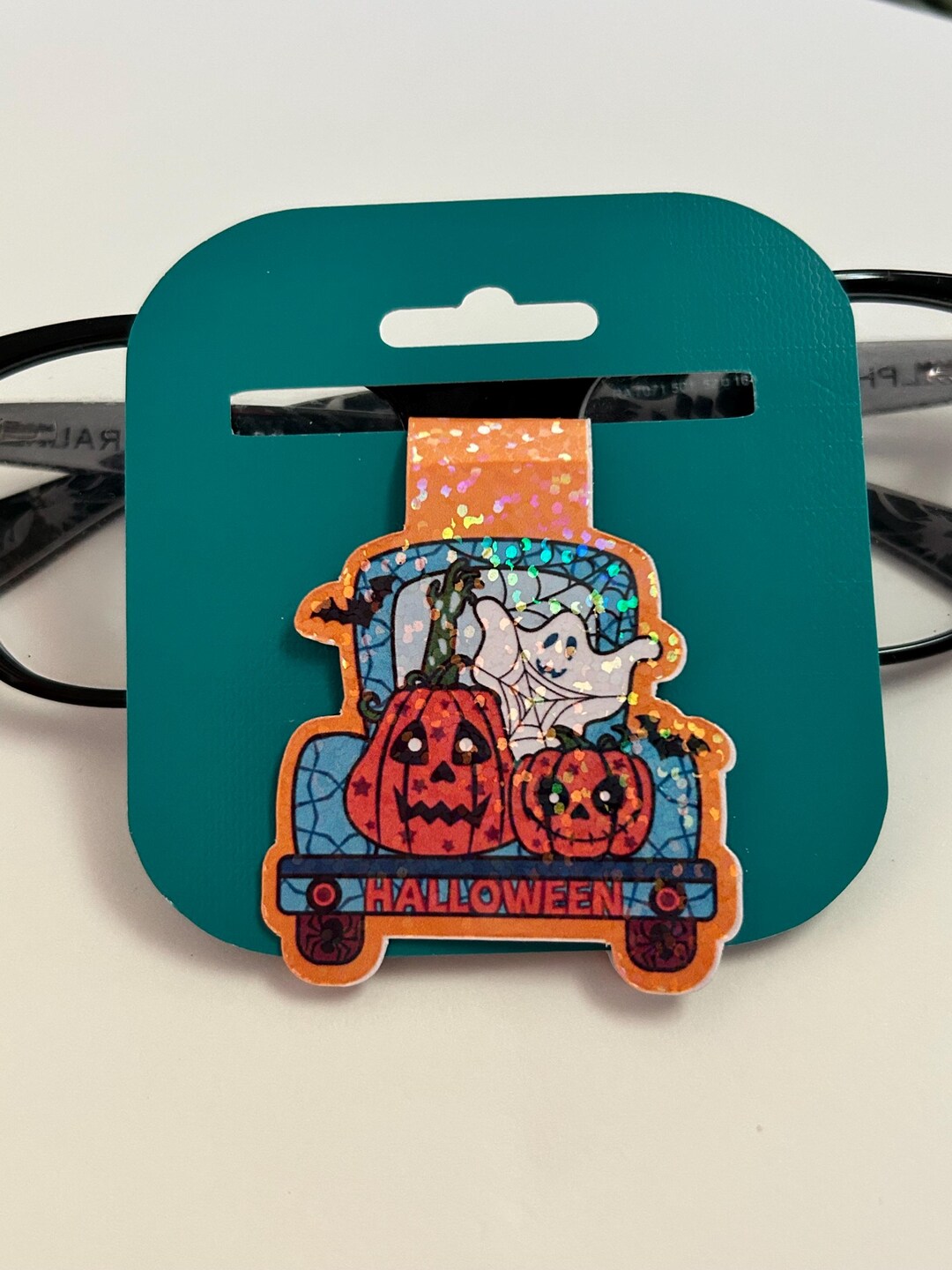 Halloween Magnetic Bookmark: Ghost, Jack-o'-lanterns, Fall Truck - Etsy