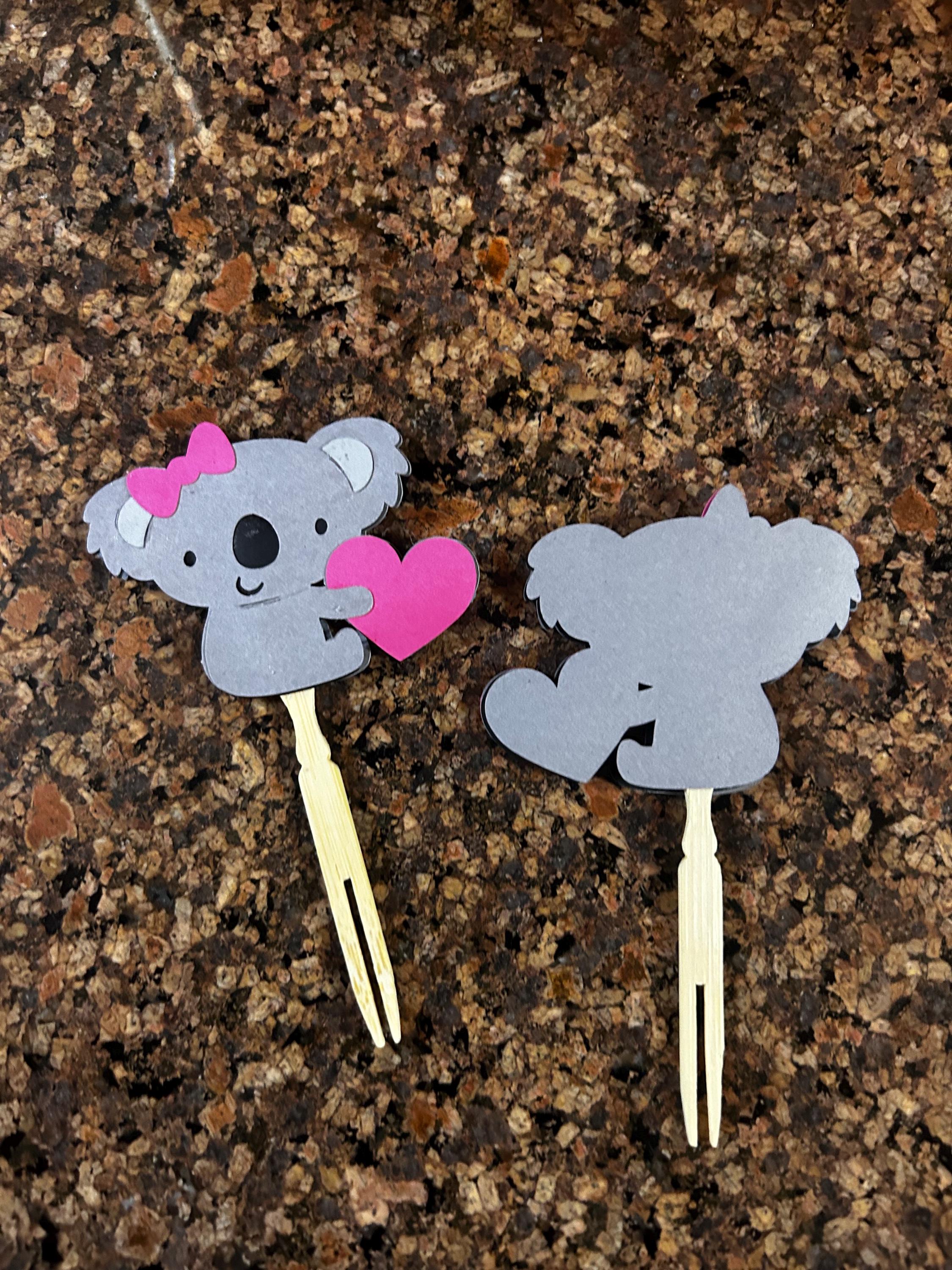Handmade Koala Bear Cupcake Toppers, Birthday Party Decor, Australian ...