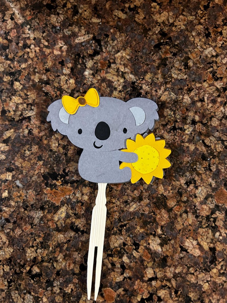 Handmade Koala Bear Cupcake Toppers, Birthday Party Decor, Australian ...