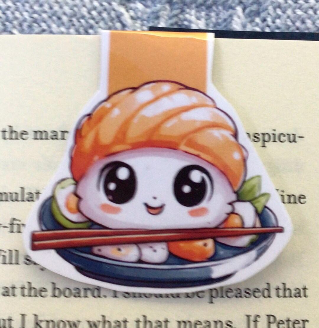 Cute Sushi Magnetic Bookmark – Foodie Gift - Etsy