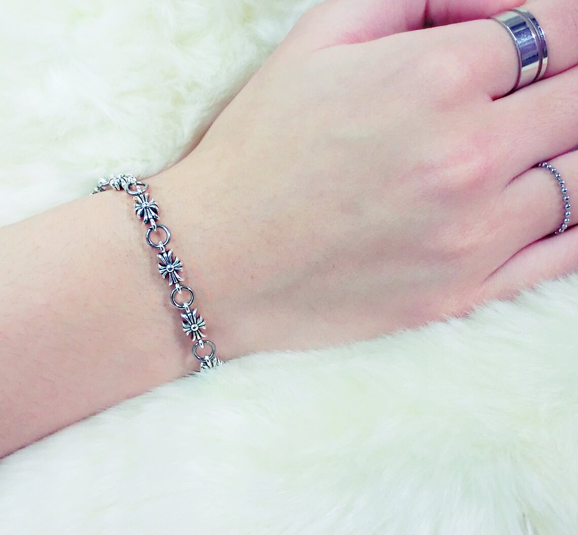 BTS Jimin Inspired Cross Chain Link Bracelet Jimin Inspired - Etsy
