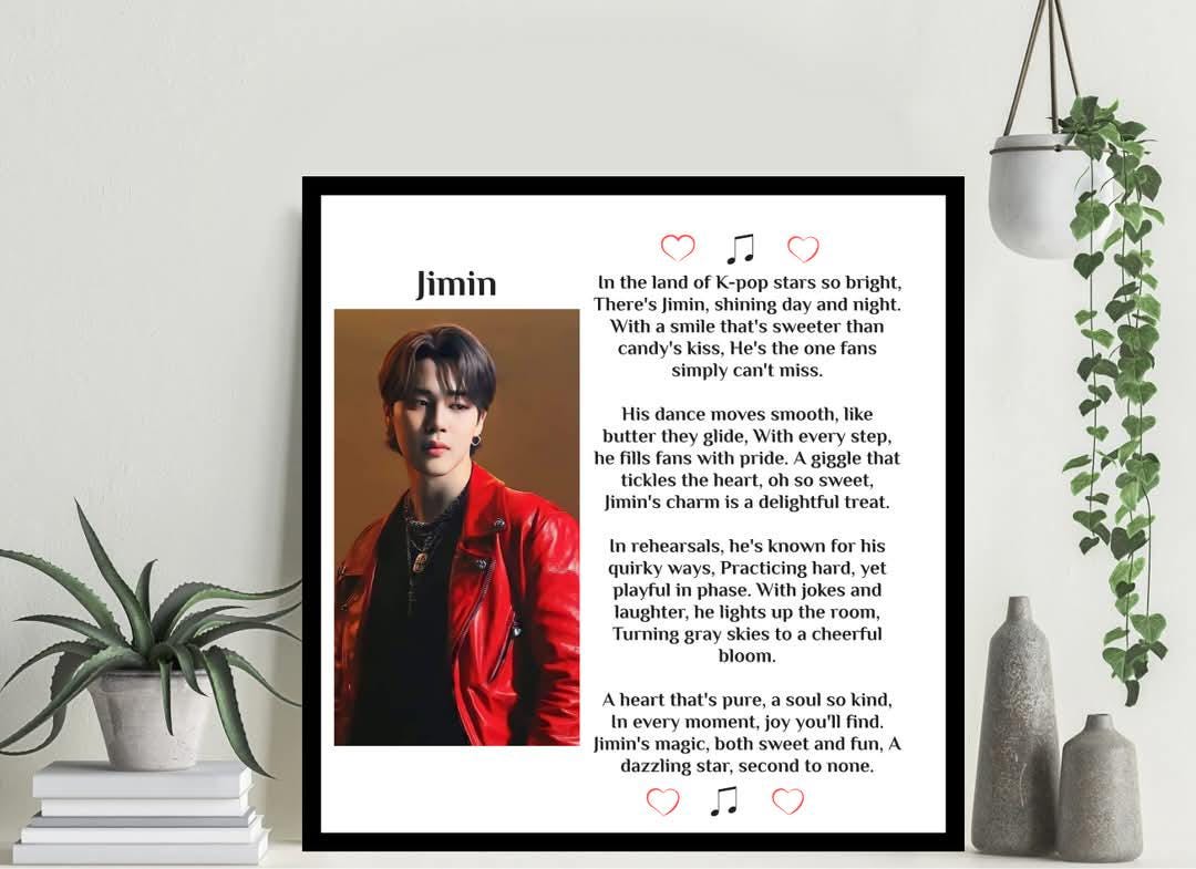 BTS Poster, Creative Art Print Wall Decor, Creative Poem Wall ...