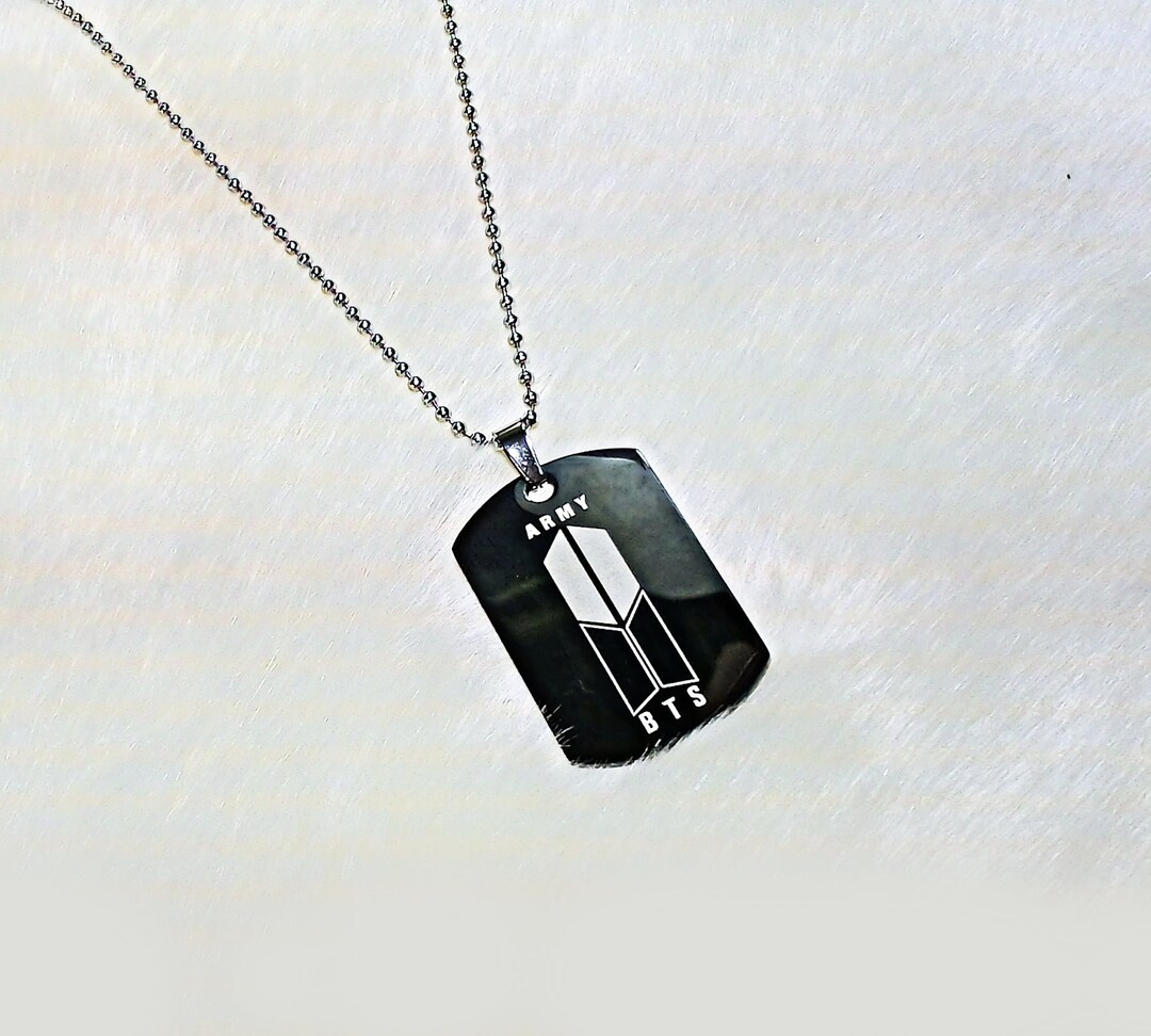 BTS Army Tag Necklace Bangtan Boys Necklace Jimin Jungkook - Etsy