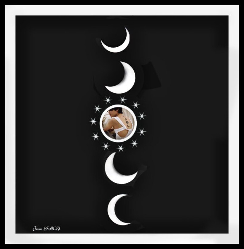 BTS Jimin Moon Phases Back Tattoos Photocard Poster - Etsy