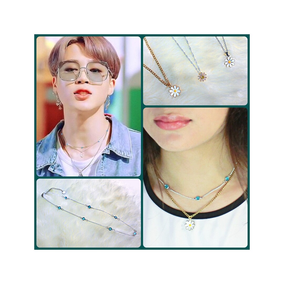 BTS Jimin Inspired Dynamite Necklace. Jimin Style Necklace. Daisy Jimin ...