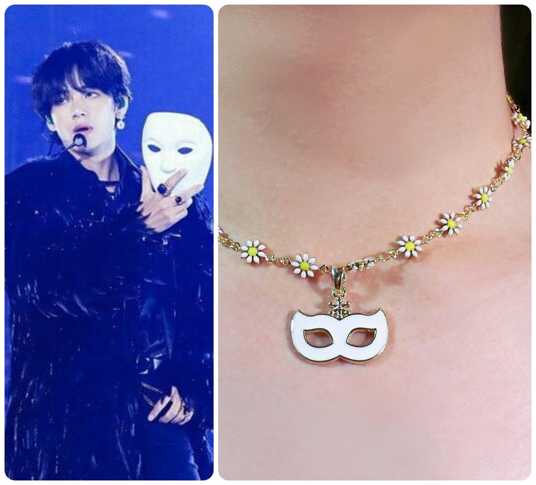 BTS V Kim Taehyung Singularity Necklace: Daisy Chain Mask Pendant - Etsy