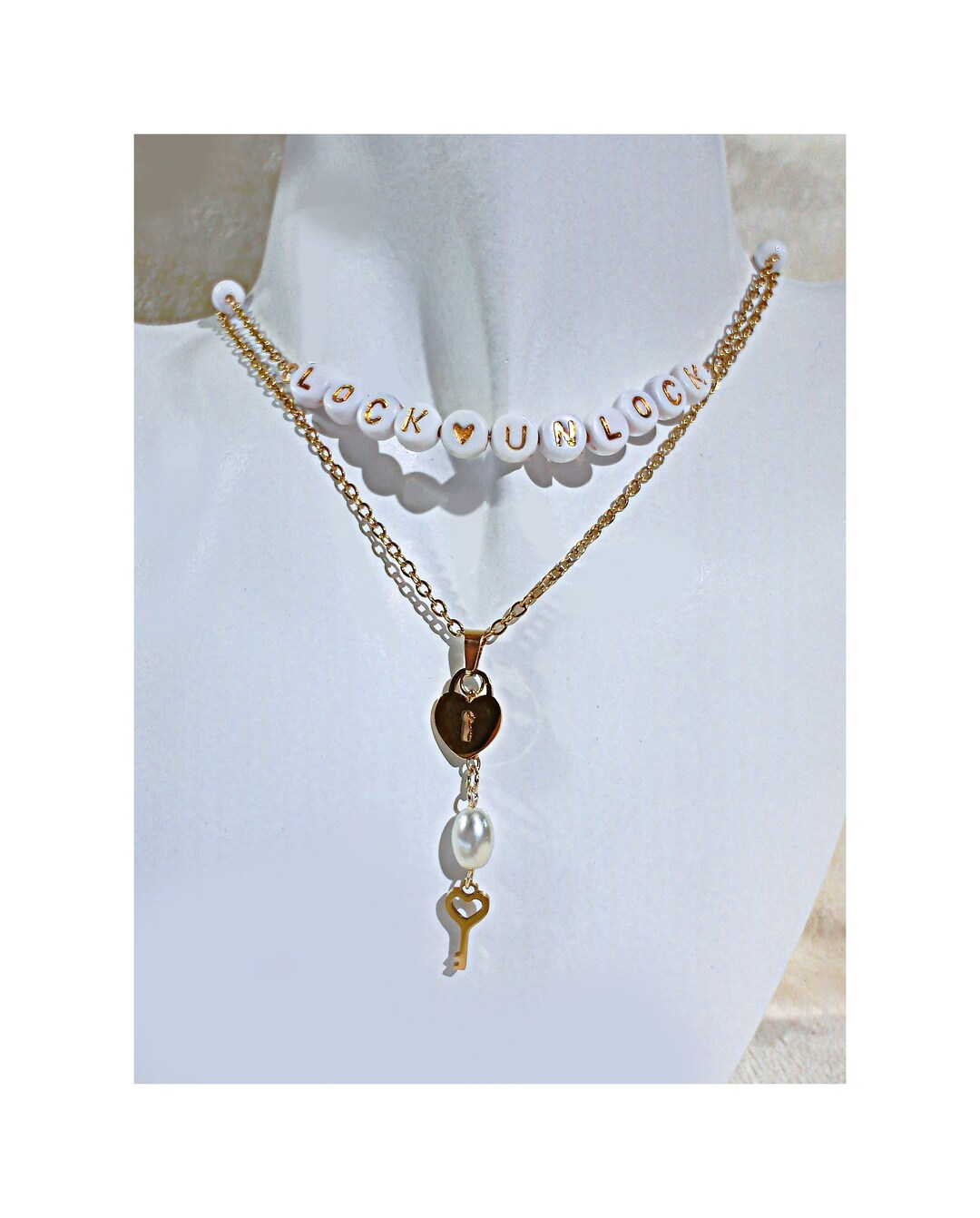 BTS J-hope Inspired Lock Unlock Set Necklace. Couple Lock and Key ...