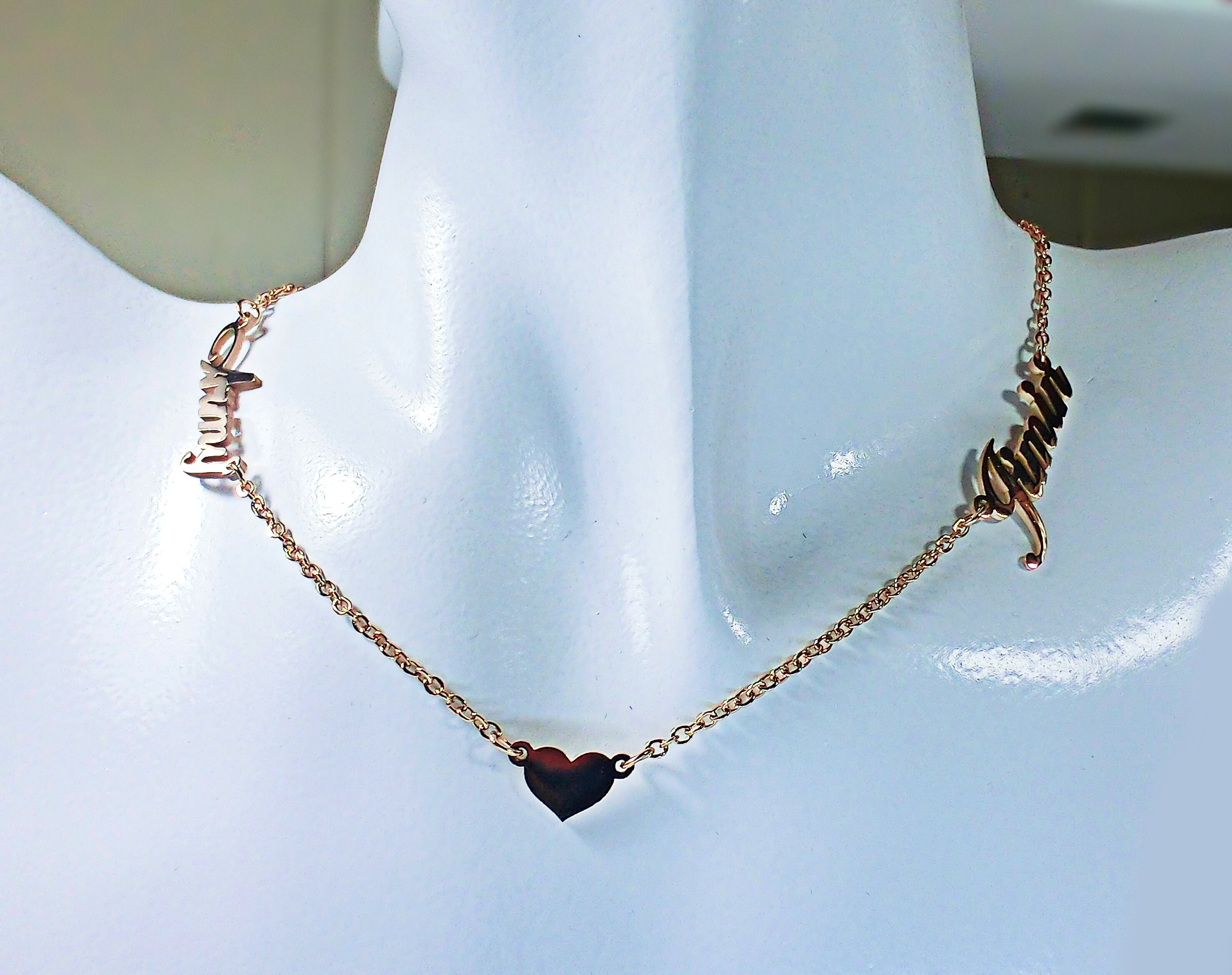 Gold and Silver BTS Army Heart Jimin Necklace, BTS Kpop Jimin Necklace ...