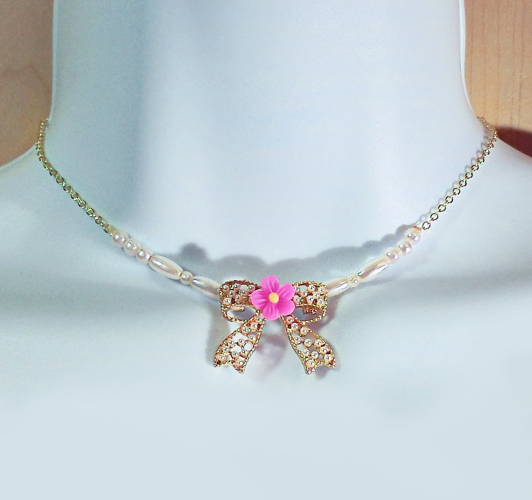 Bridgerton Penelope Featherington Regency Inspired Ribbon Charm Choker ...