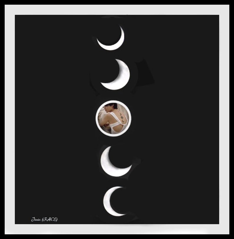 BTS Jimin Moon Phases Back Tattoos Photocard Poster - Etsy Canada