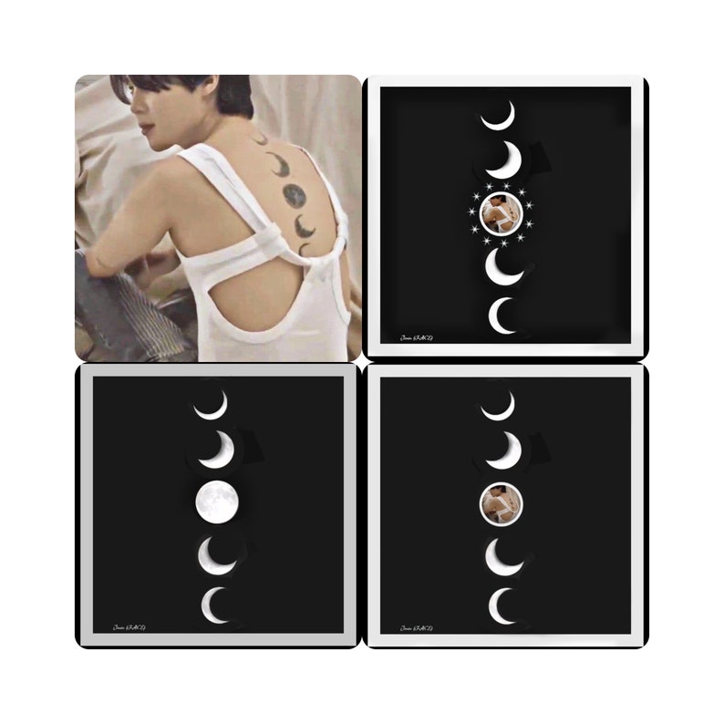 BTS Jimin Moon Phases Back Tattoos Photocard, Poster, Wallpaper - Etsy