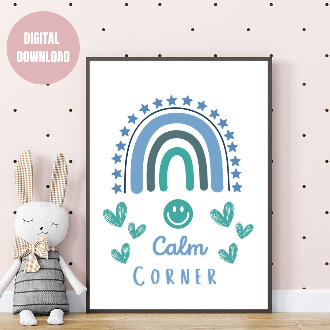 Calm Corner Printable Wall Art | Digital Download Mindfulness Poster ...