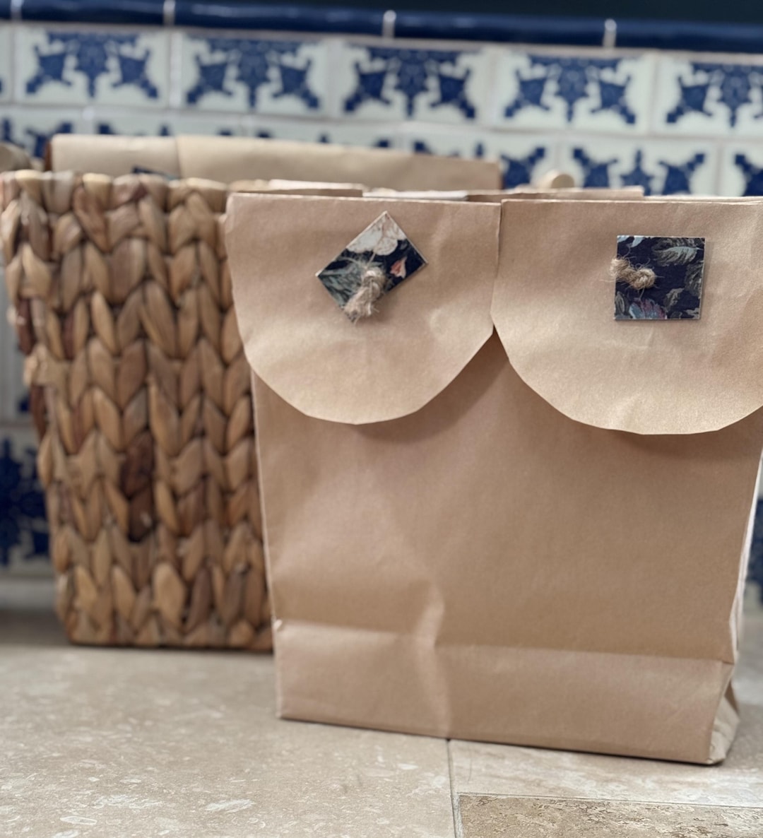 Sustainable Paper Bag Trash Can Liners for Bathroom or Office, Cottage ...