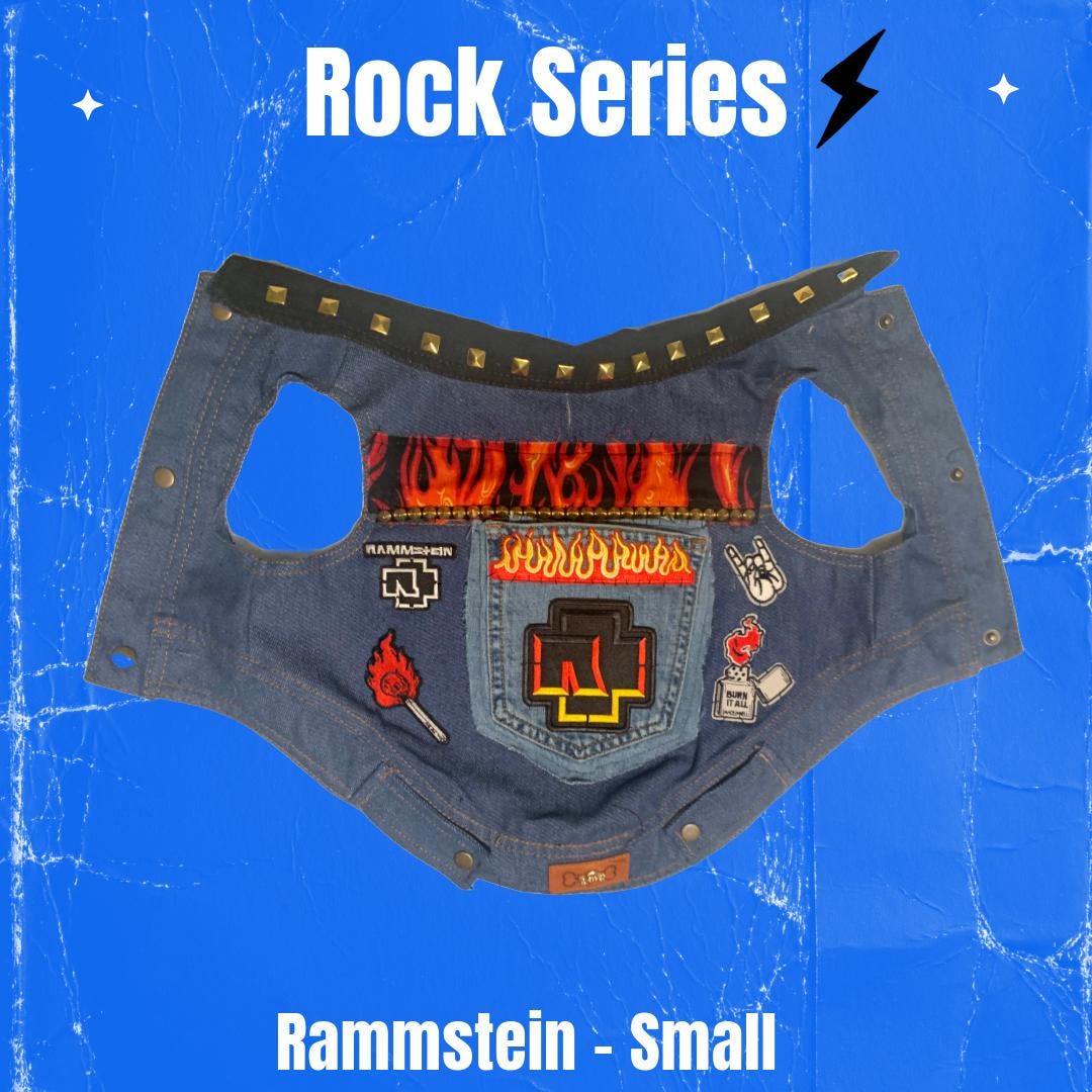 Pet Battle Vest (rammstein) Size Medium - Etsy