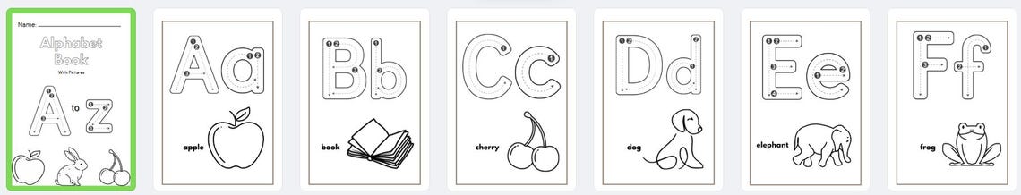 Kids A to Z Alphabet Book | Practice A-Z Alphabet Book | Kids Favorite ...