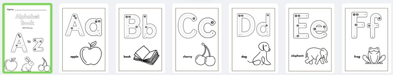 Kids A to Z Alphabet Book | Practice A-Z Alphabet Book | Kids Favorite ...