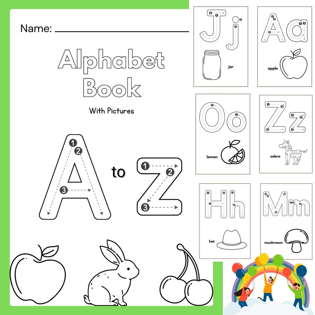 Kids A to Z Alphabet Book | Practice A-Z Alphabet Book | Kids Favorite ...
